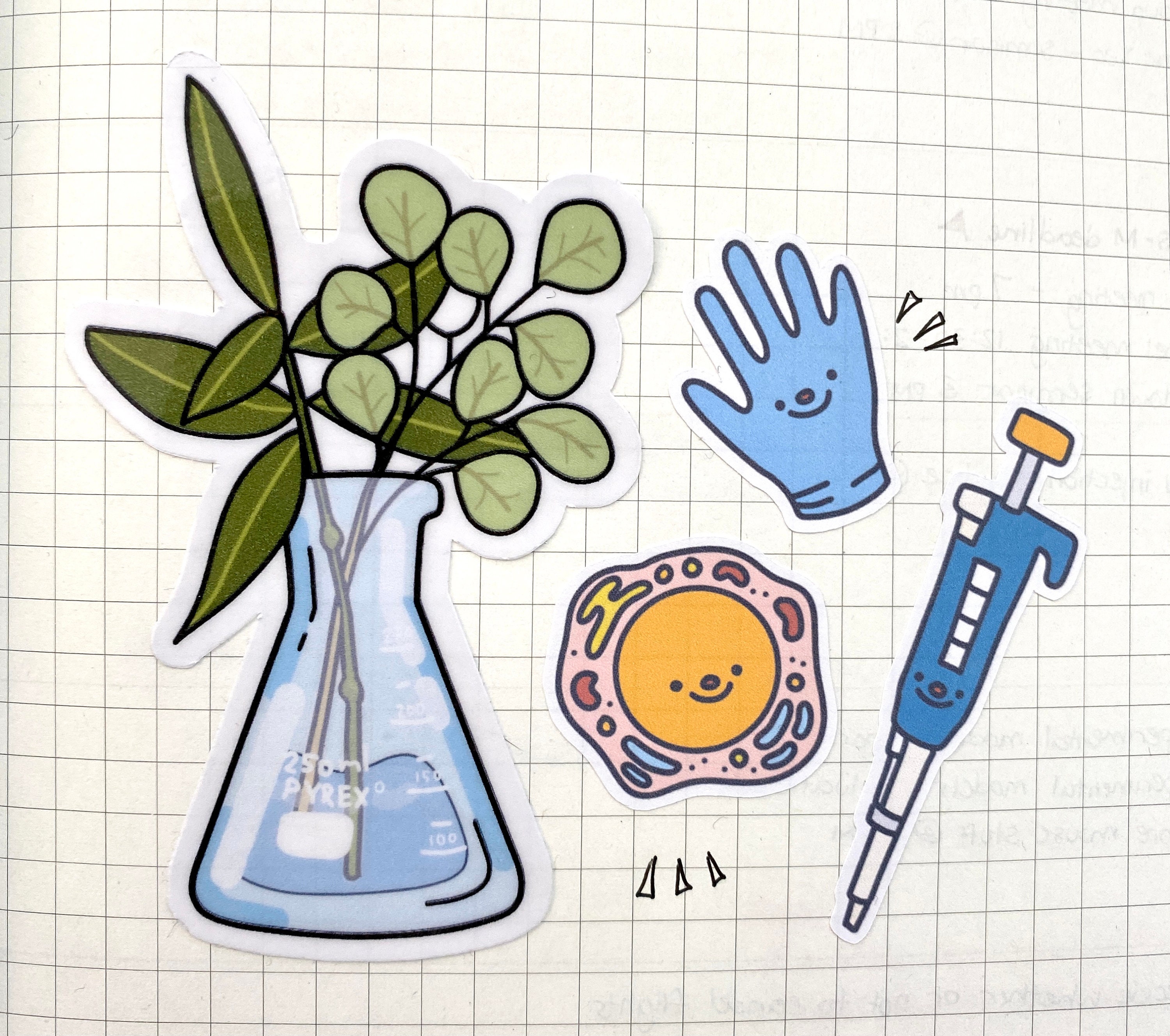 Science Lab Sticker Sheet Paper Stickers for Journal | Etsy