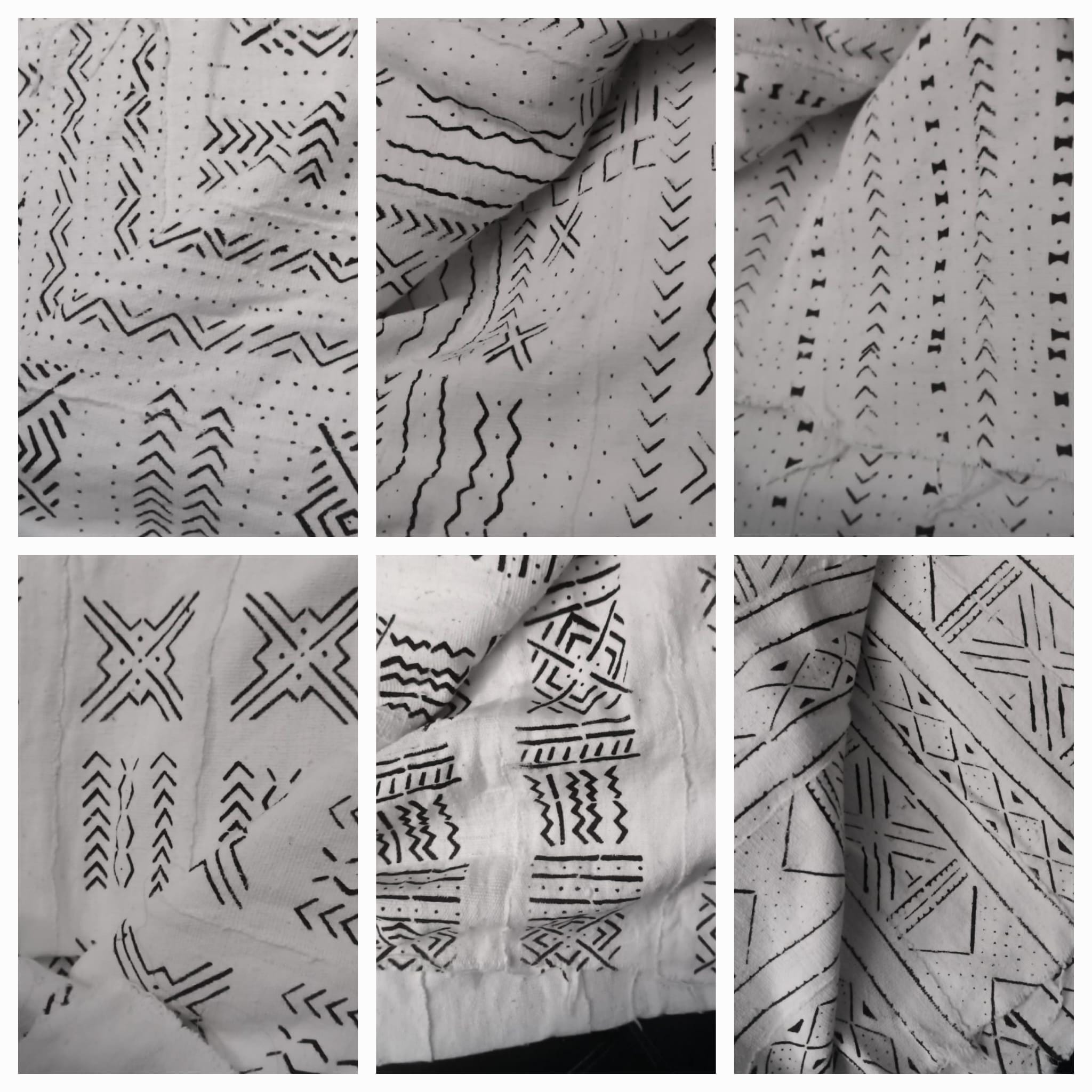 Authentic White Malian Bogolan/mudcloth African Fabrics 170cm X 110cm ...