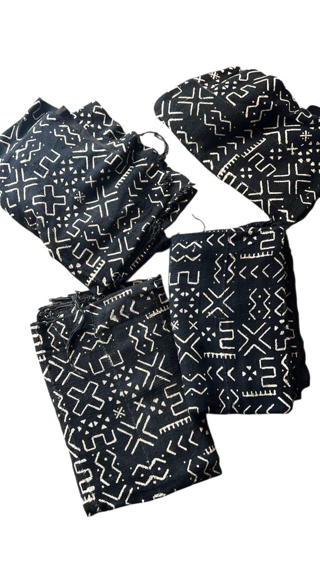 Malian Mudcloth Fabric: Black Gray Colors Size 66x43in - Etsy