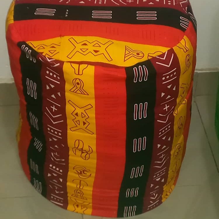 Galsen Handmade Bogolan Print African Print Pouff Ottoman - Etsy