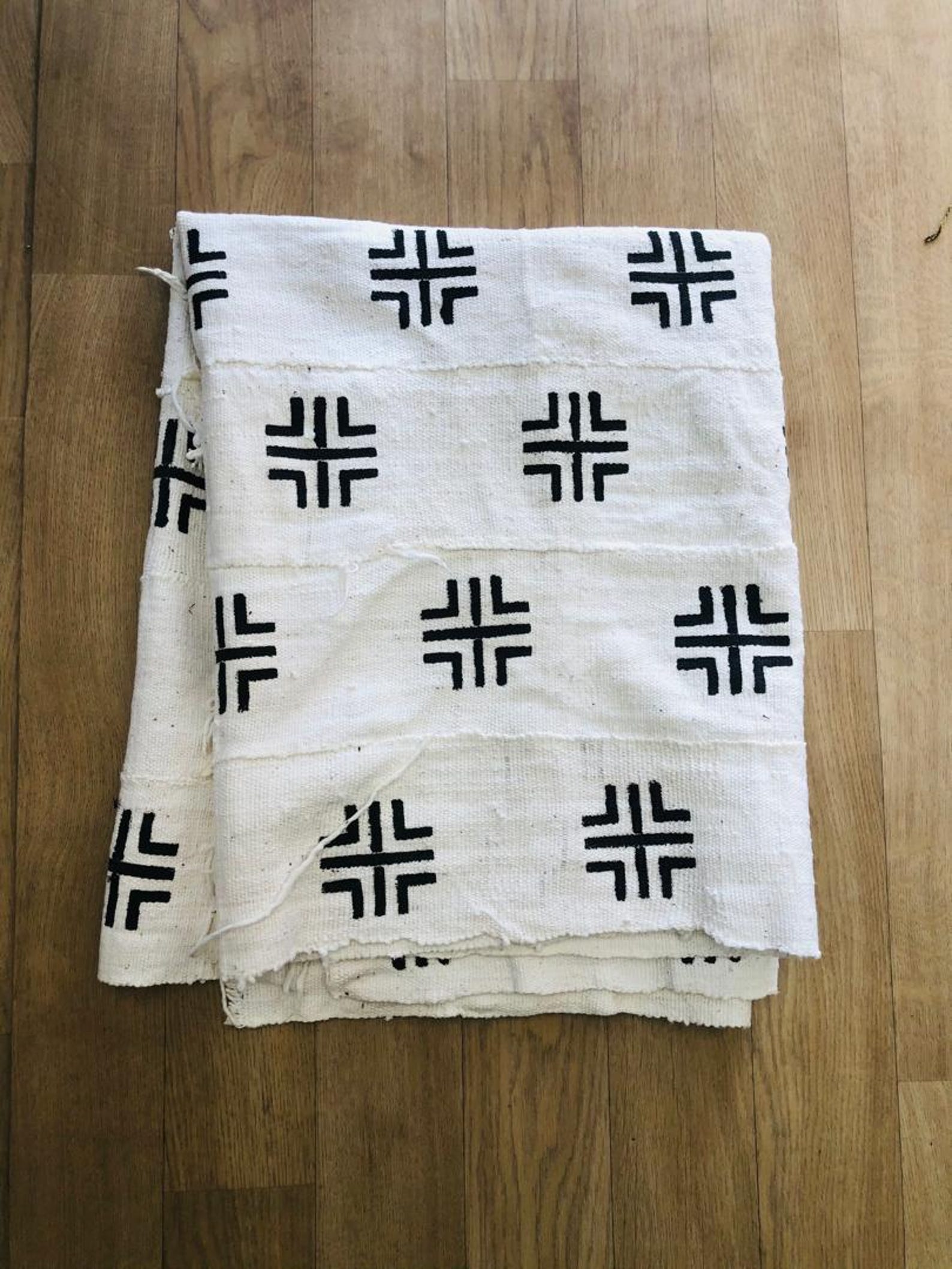 Authentic White Malian Bogolan/mudcloth African Fabrics 170cm X 110cm ...