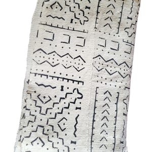 Authentic White Malian Bogolan/mudcloth African Fabrics 170cm X 110cm ...