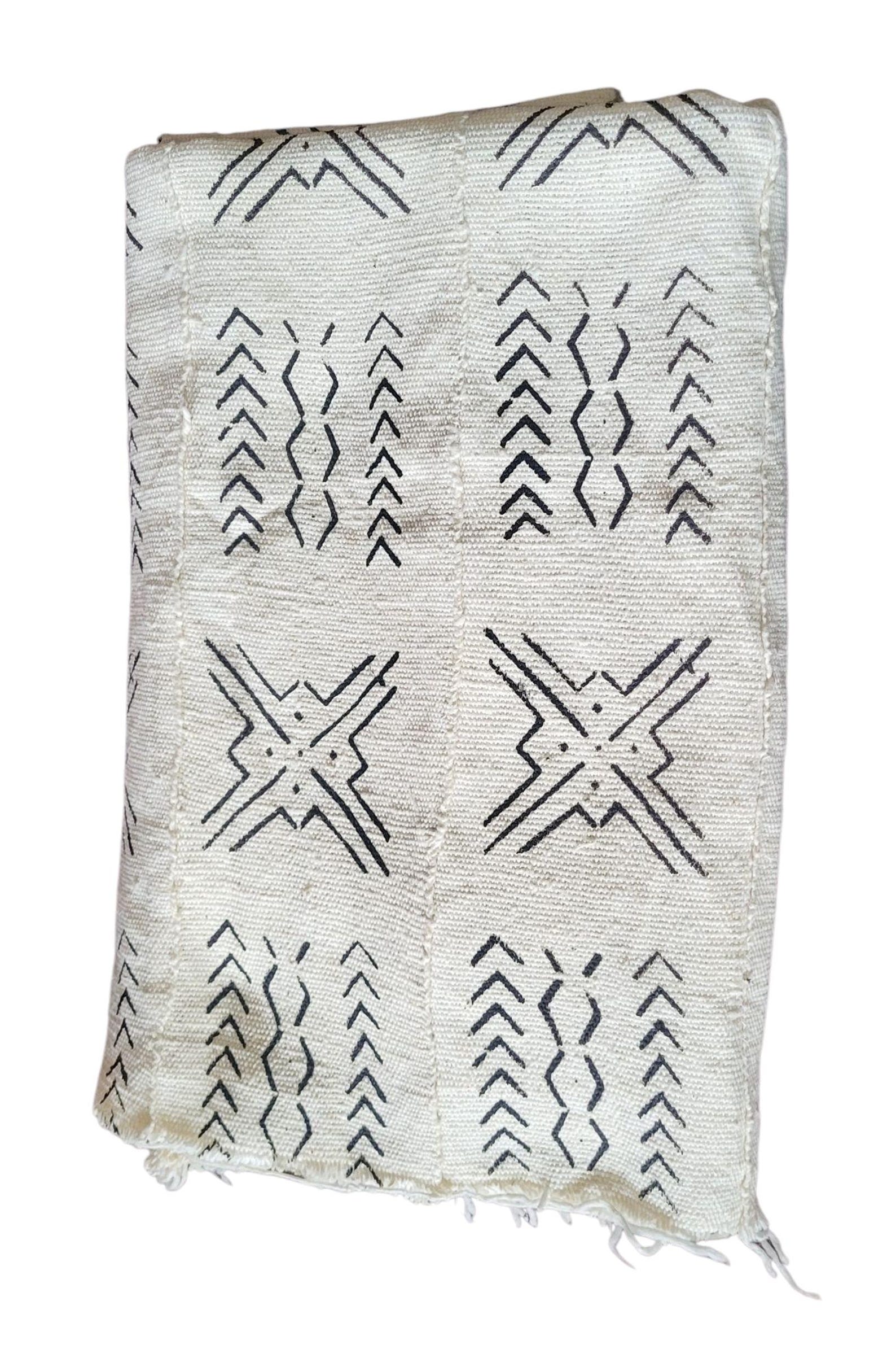 Authentic White Malian Bogolan/mudcloth African Fabrics 170cm X 110cm ...