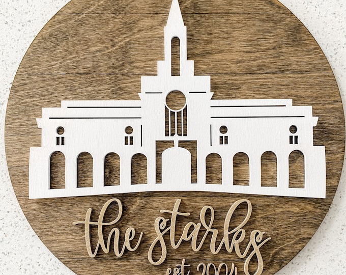 11 Custom Temple Family Name Sign, Personalized Sign, LDS Temples ...