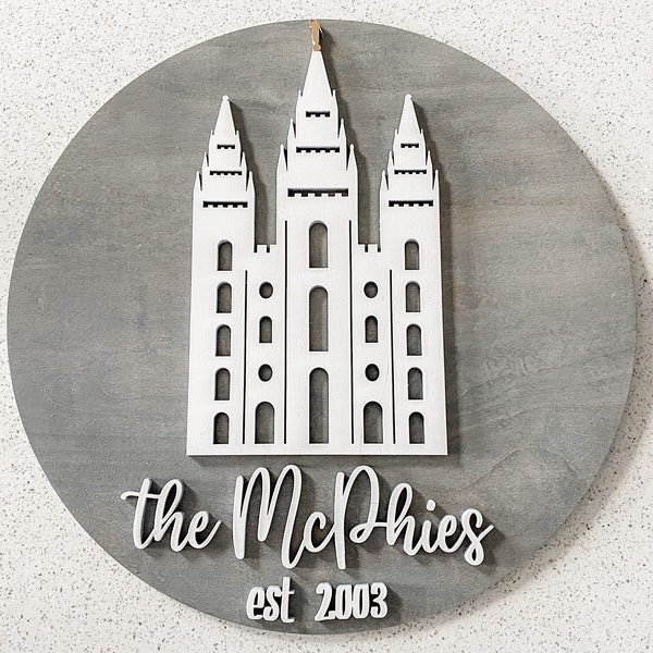 Temple Wood Sign - Etsy