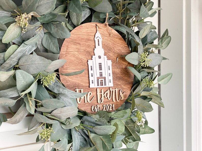 11 Custom Temple Family Name Sign Personalized Sign LDS - Etsy
