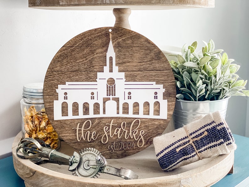 11 Custom Temple Family Name Sign Personalized Sign LDS - Etsy