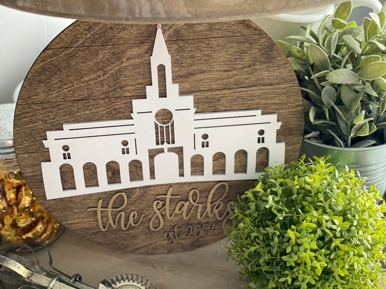 11 Custom Temple Family Name Sign Personalized Sign LDS - Etsy