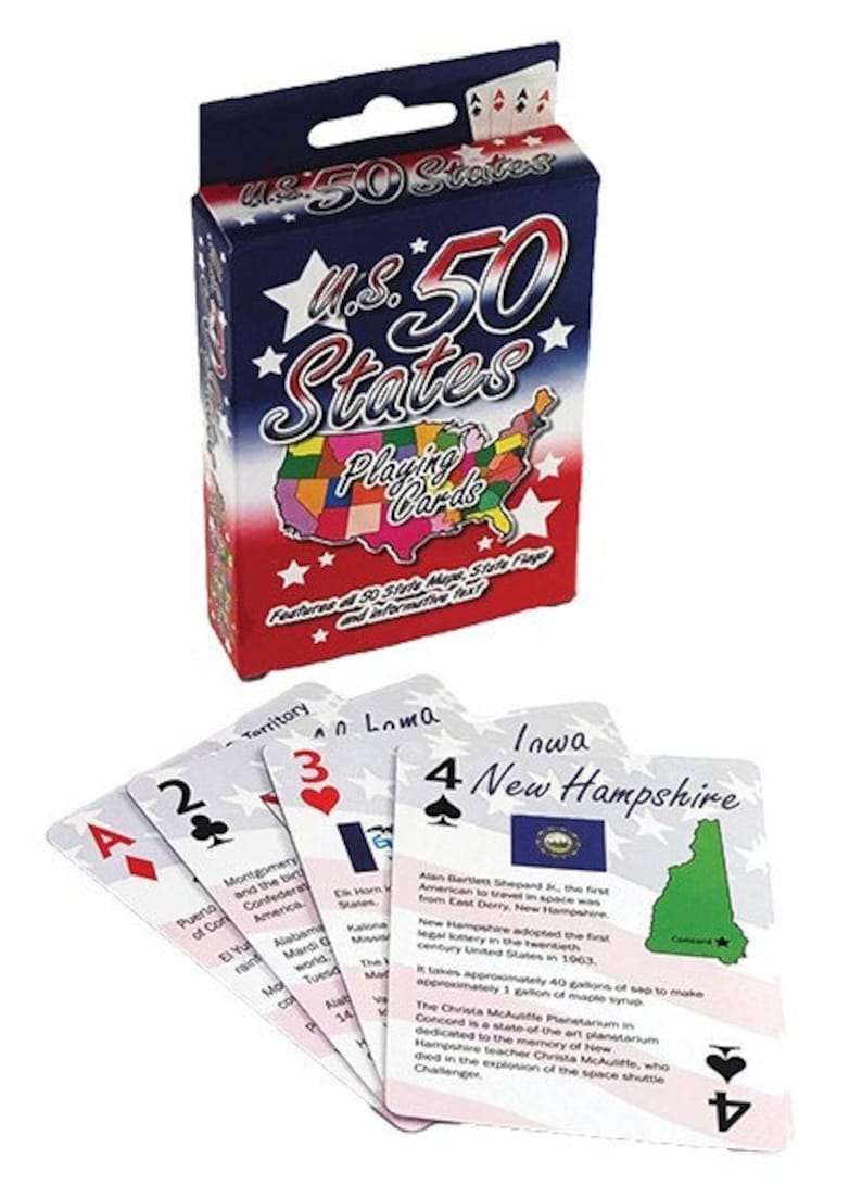 50 US States Playing Cards - Etsy