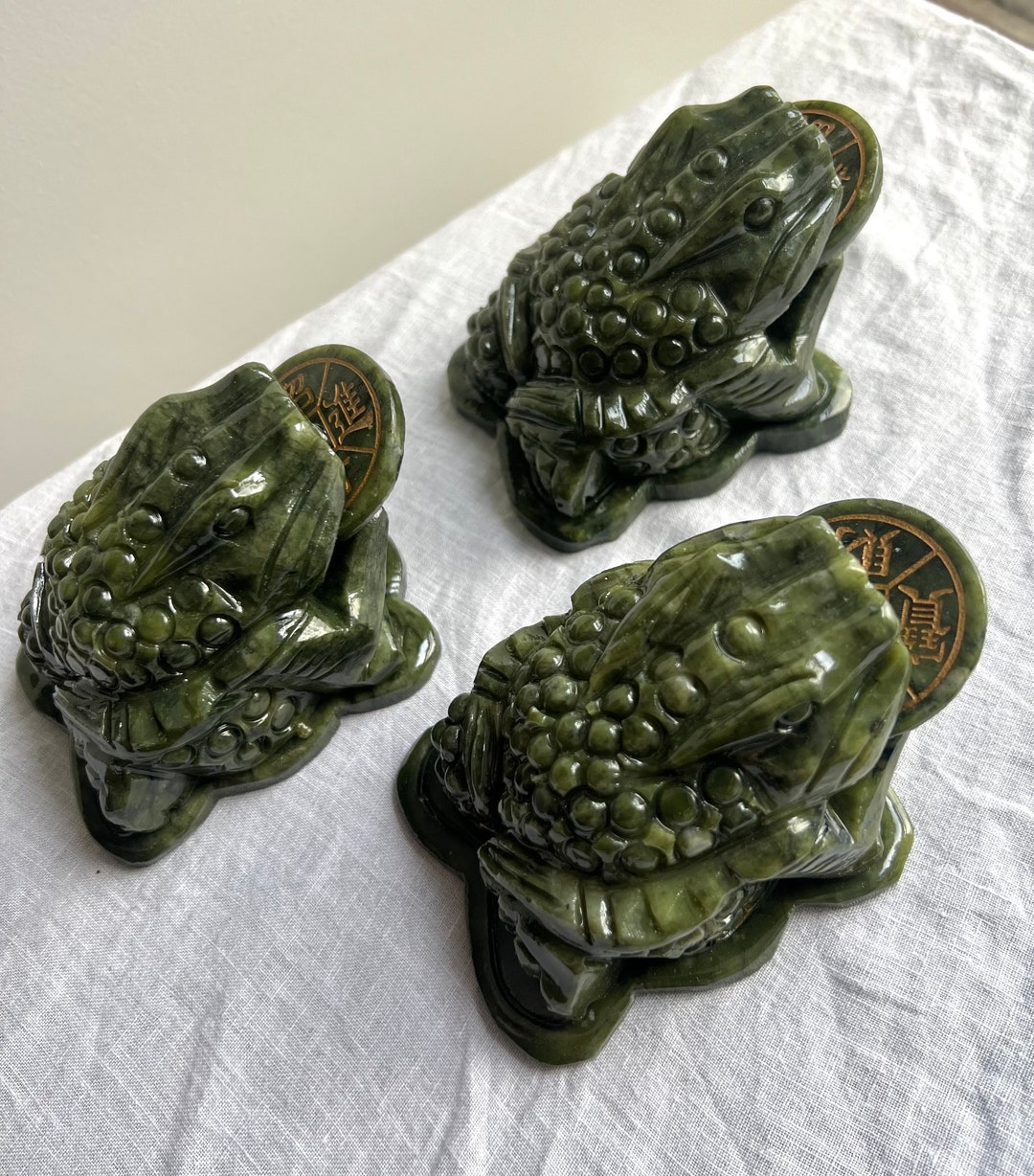 Gorgeous Green Jade Money Toad Carving Feng Shui Wealth - Etsy