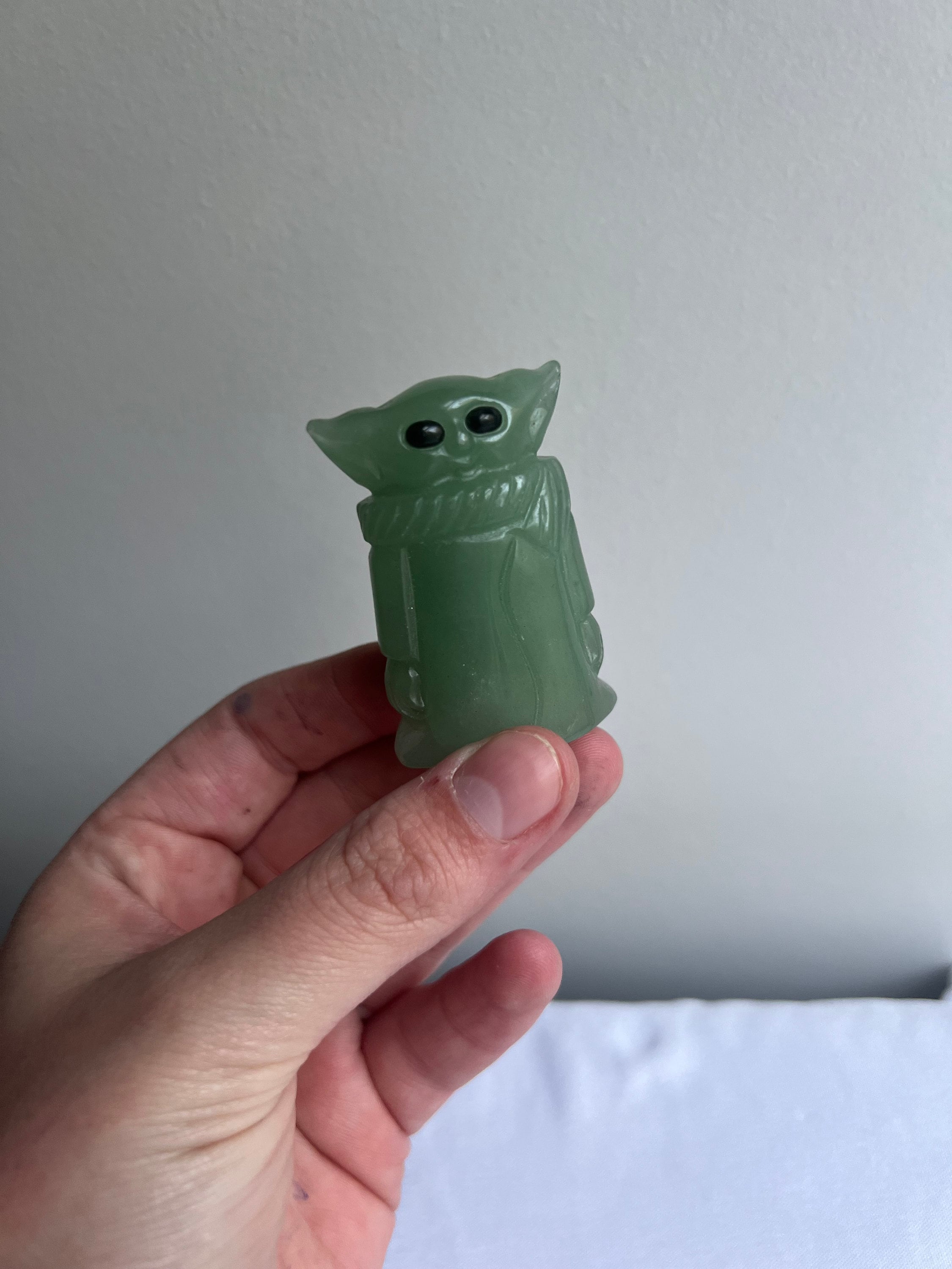 Baby Yoda Crystal Carvings Star Wars Crystals Green Aventurine - Etsy