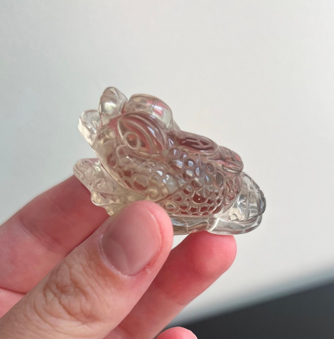 Natural Citrine Money Toads | Hand Carved Feng Shui Jin Chan - Etsy