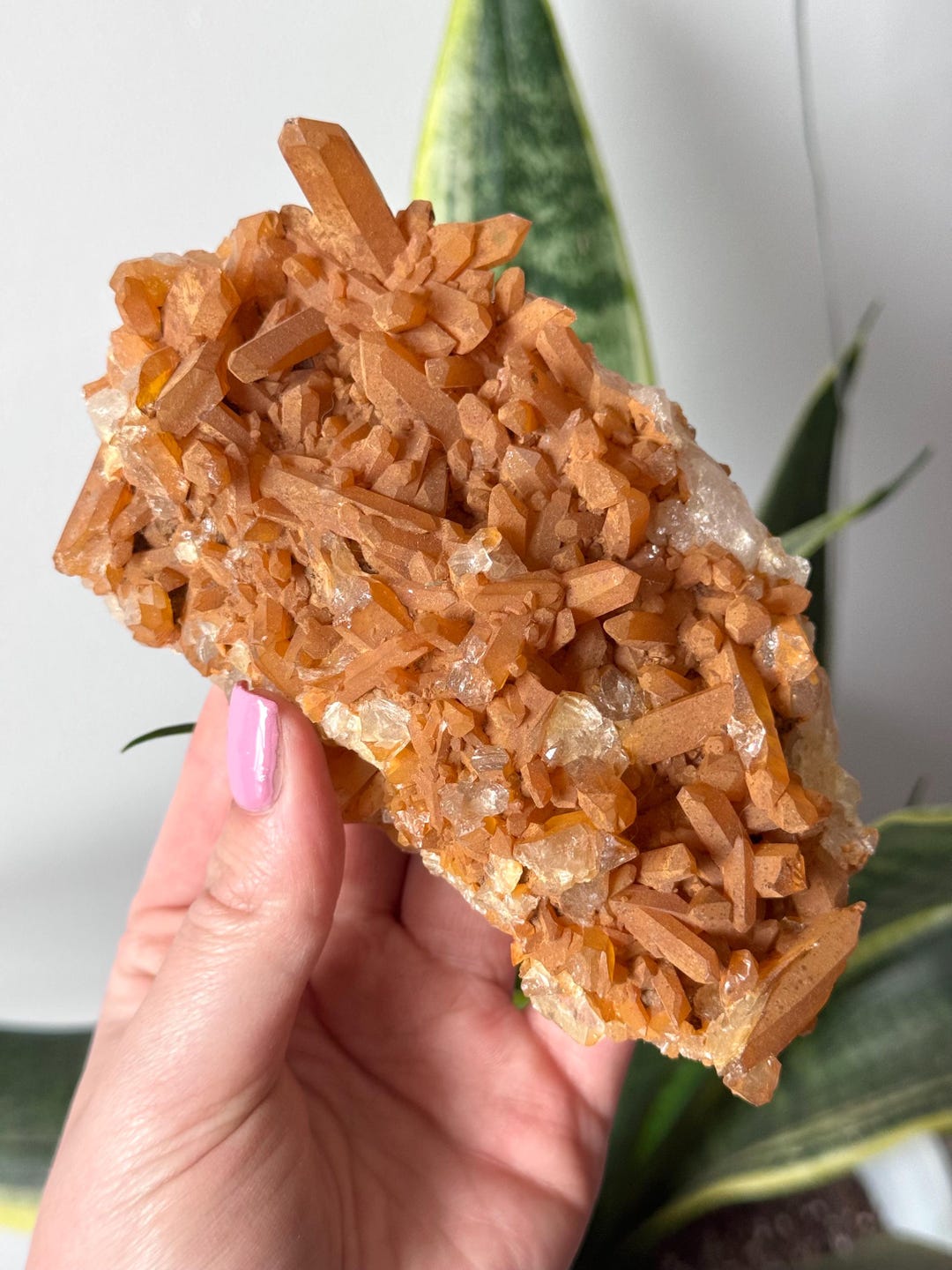 Tangerine Quartz Cluster Large | Raw Tangerine Quartz Cluster From ...