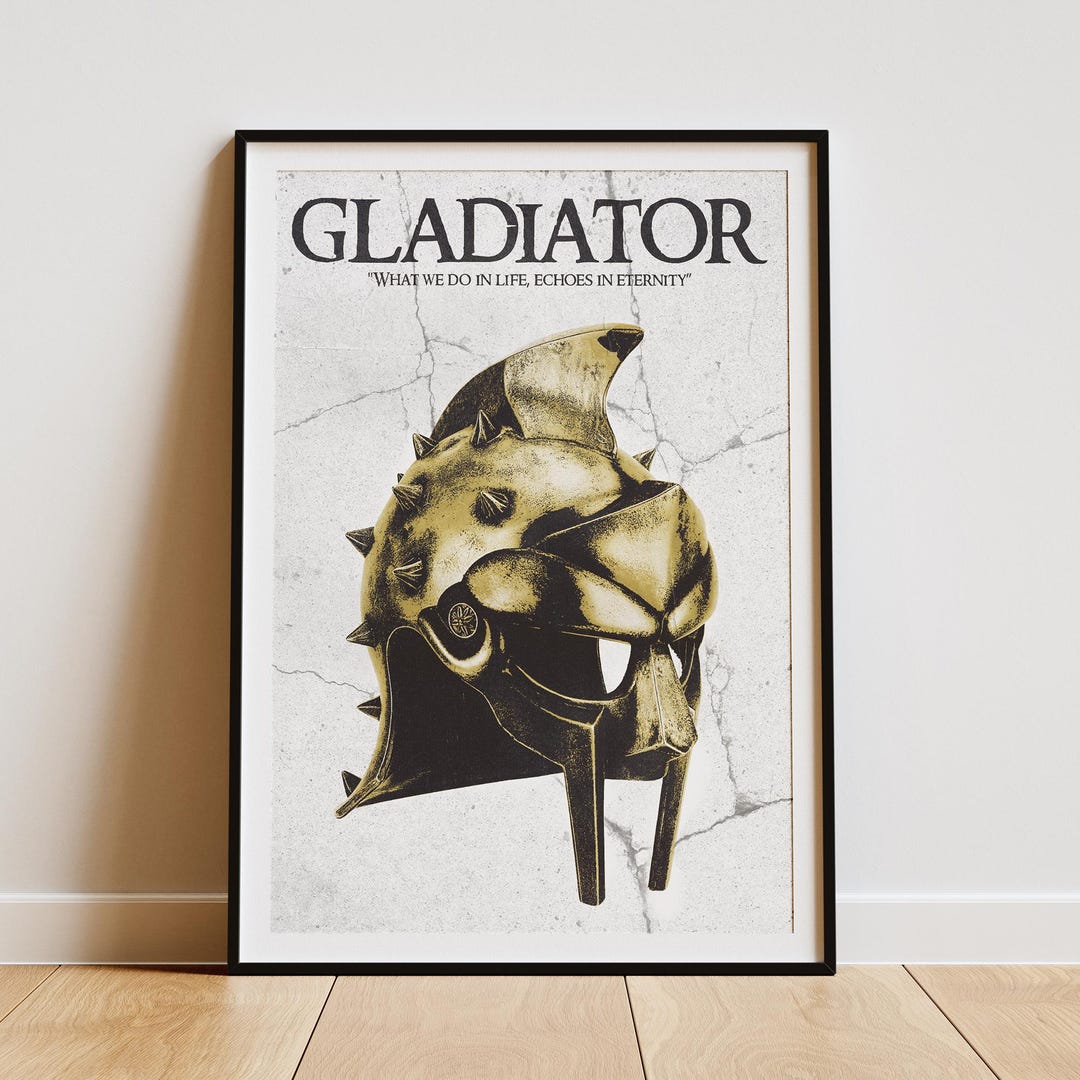 Gladiator Movie Poster: Roman Helmet Art Print (digital Download A1-A4 ...
