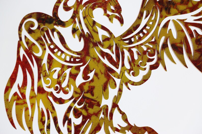 Collectors Phoenix, Handmade Wooden Phoenix With Cutouts - Etsy