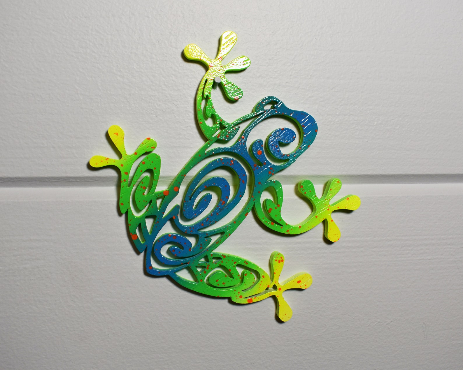 Adorable Frog Decor Handmade Frog Art Hanging Wall Frog - Etsy