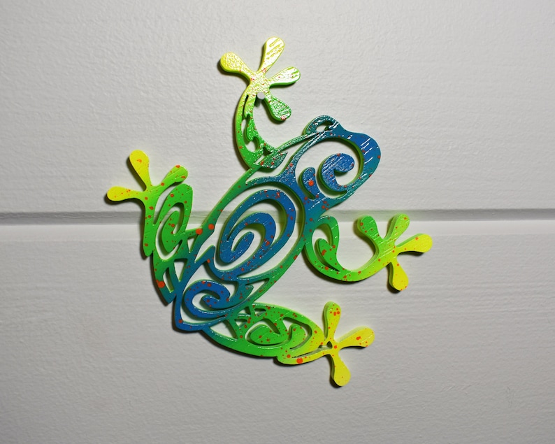 Adorable Frog Decor Handmade Frog Art Hanging Wall Frog - Etsy