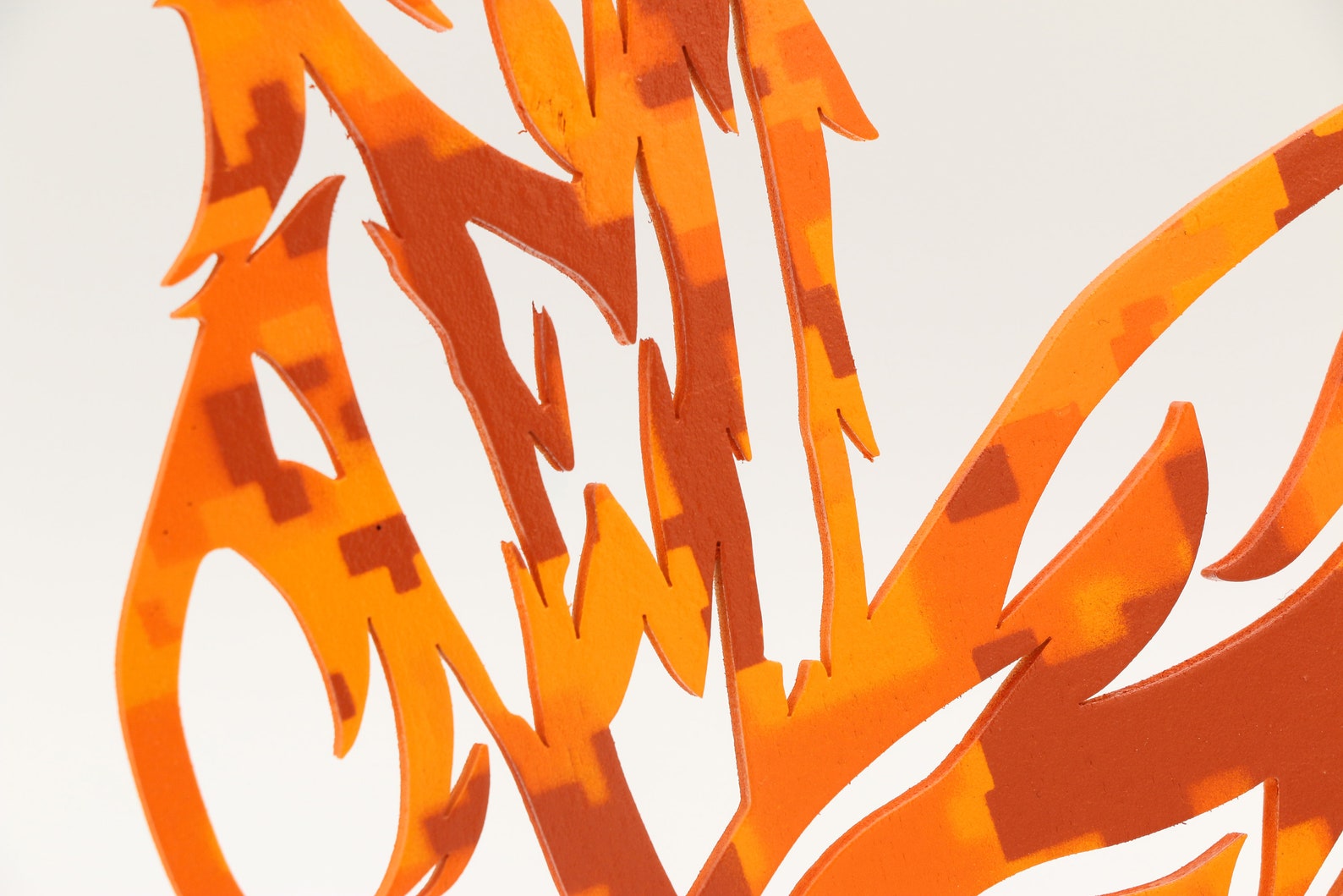 Wooden Painted Fox Wall Decor Orange Black and White Fox Fox - Etsy