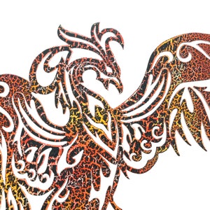 Collectors Phoenix, Handmade Wooden Phoenix With Cutouts - Etsy
