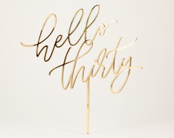 Hello Cake Topper | Etsy