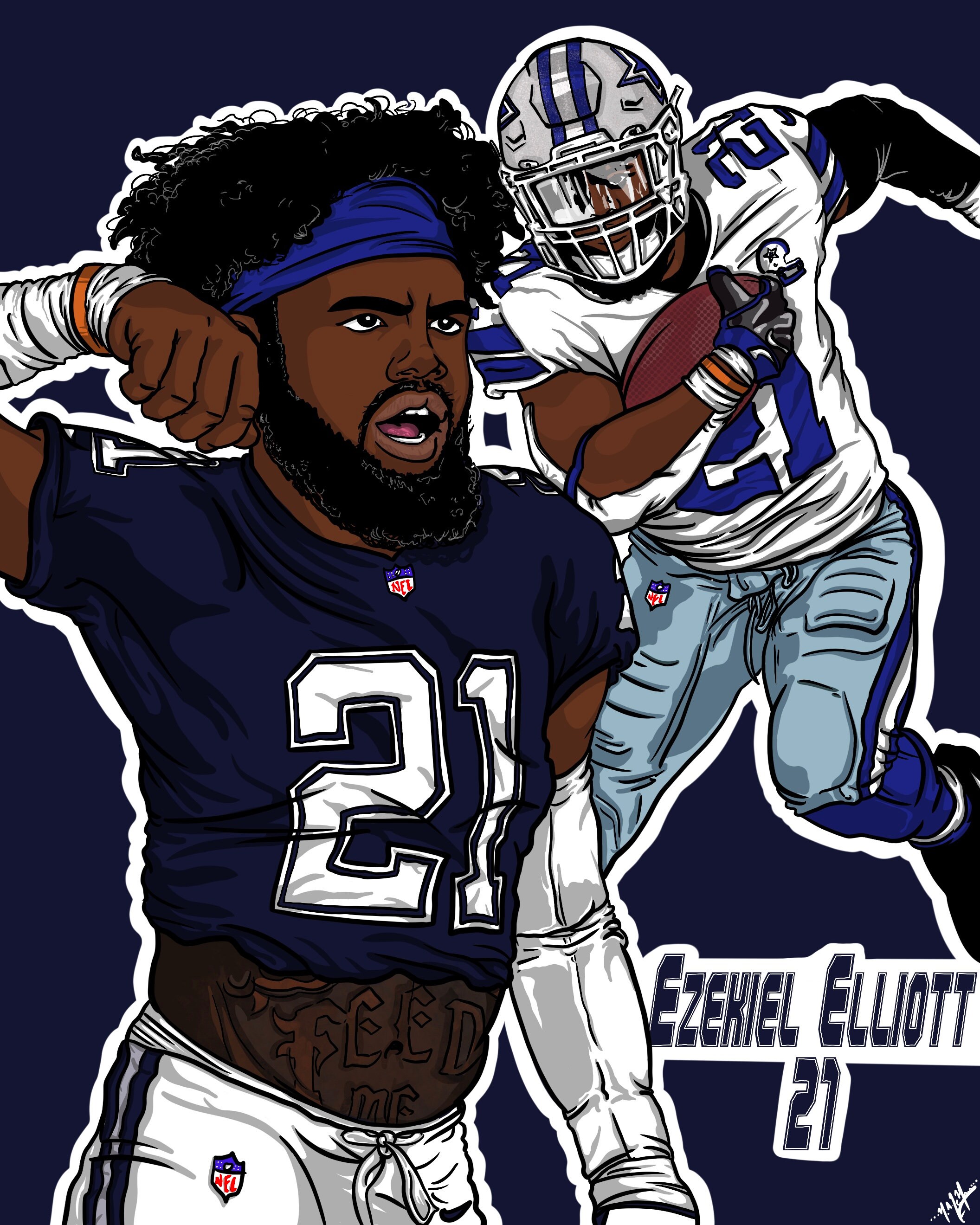 Ezekiel Elliott Coloring Pages