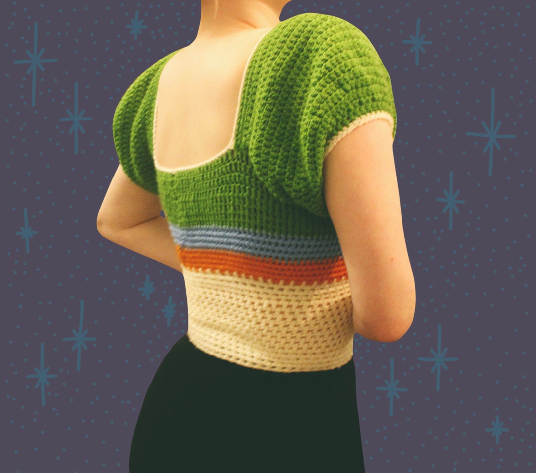 Square Neck Crop Top Crochet Pattern - Etsy
