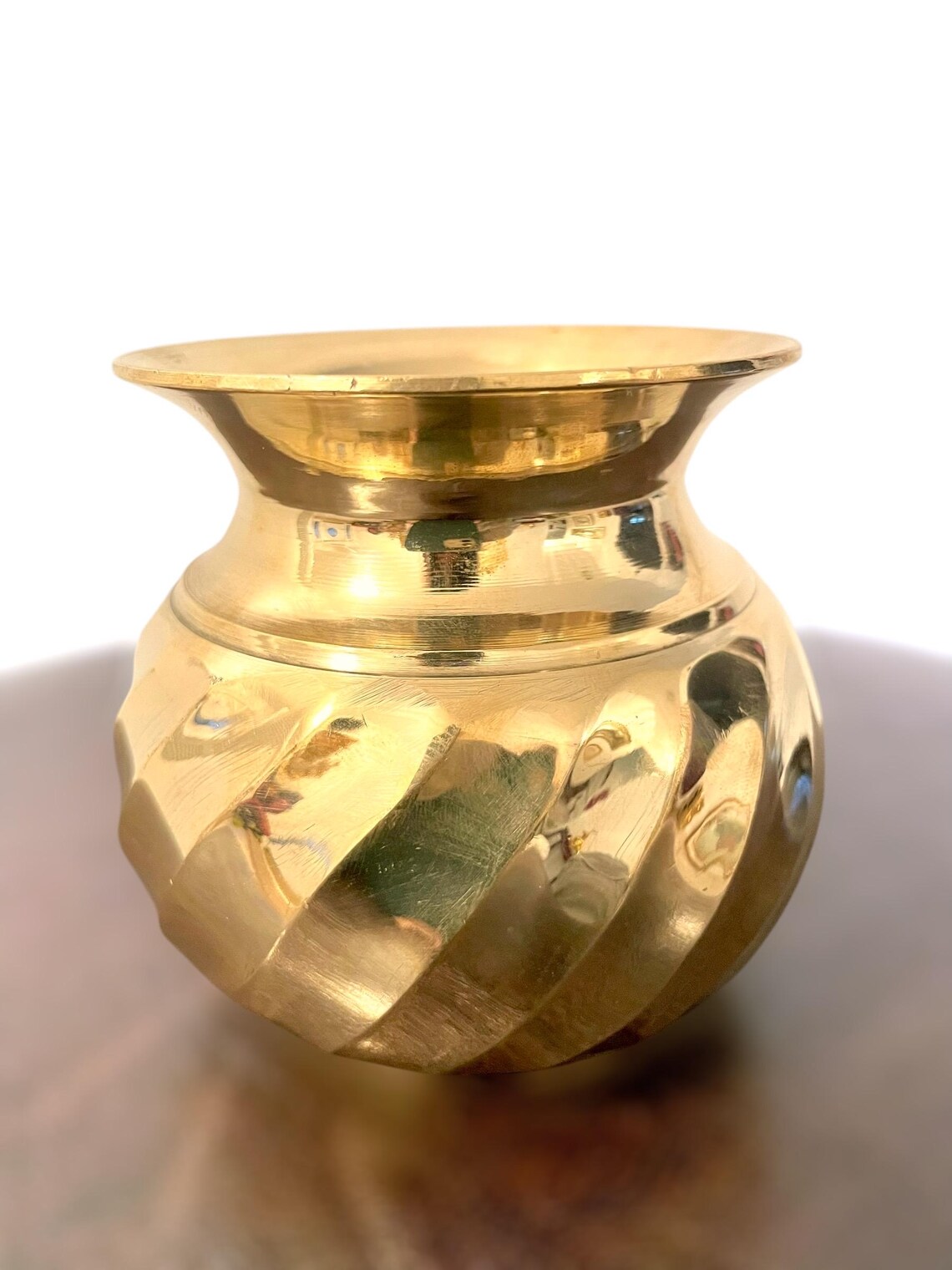 Brass Puja Lota | Brass Ghoti | Decor | Completely Handmade (set of 2 ...