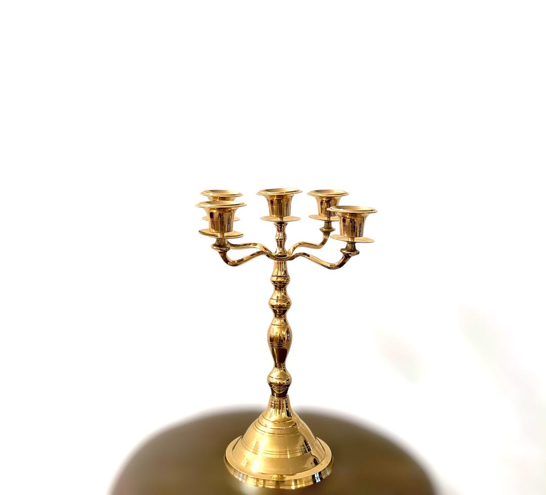 12.8 Inch Candle Stand | Brass Candle Stand | Completely Handmade | 100 ...