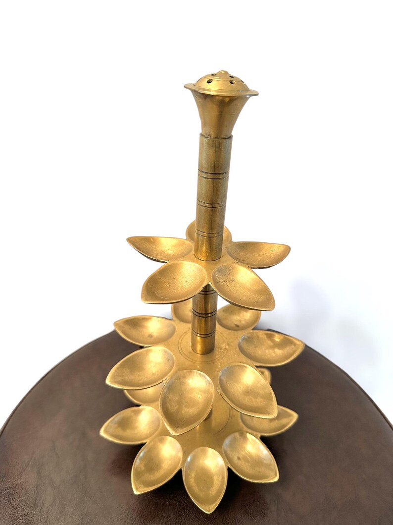 Vintage Brass Diya Stand | Antique Brass Pradip Stand | Completely ...