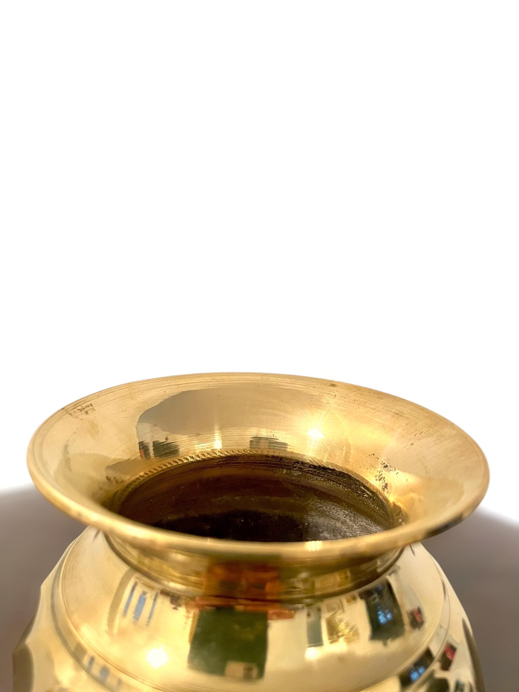 Brass Puja Lota | Brass Ghoti | Decor | Completely Handmade (set of 2 ...