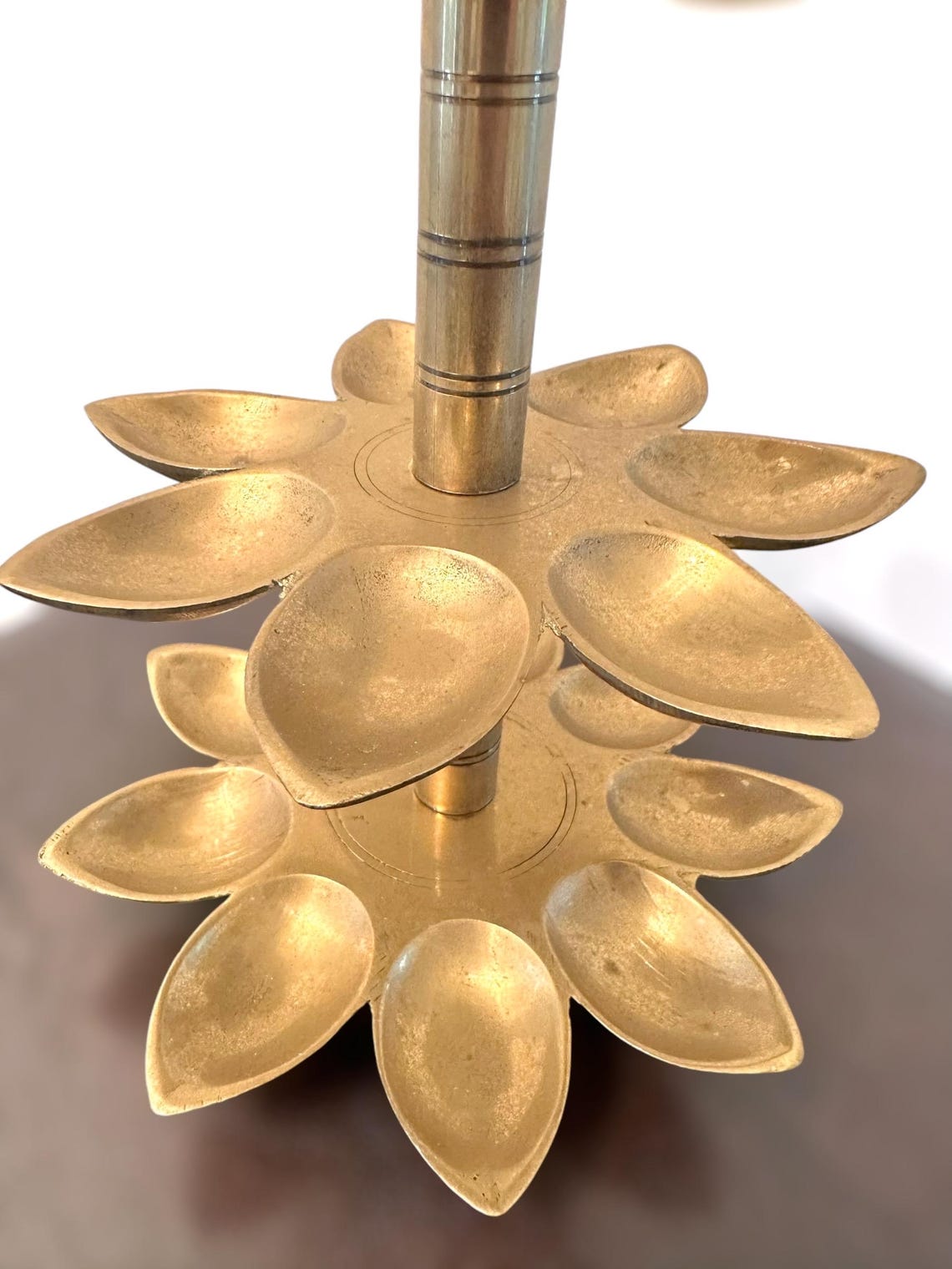 Brass Diya Stand | Vintage Pradip Oil Lamp | Handmade | 100% Brass - Etsy
