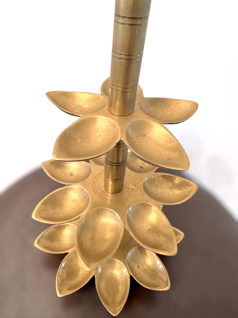 Brass Diya Stand | Vintage Pradip Oil Lamp | Handmade | 100% Brass - Etsy