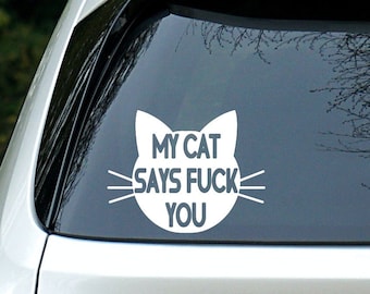 Cat Bumper Sticker - Etsy