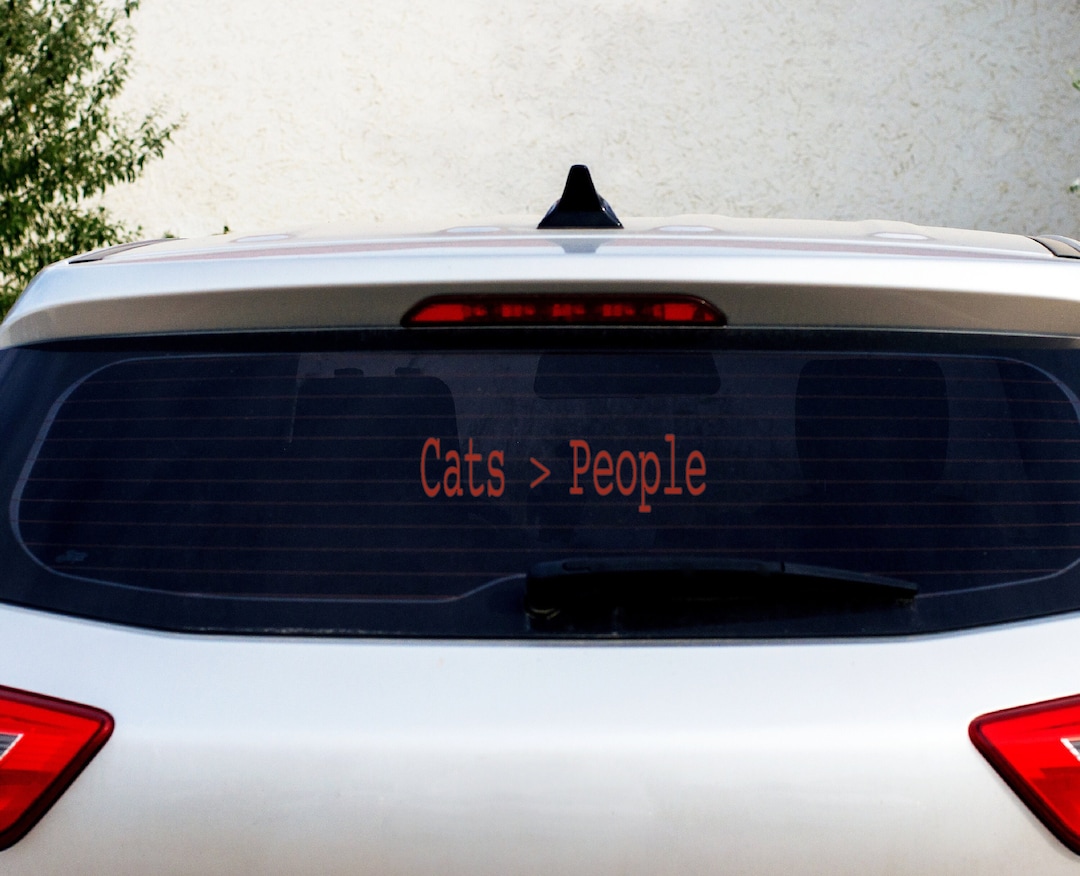 Cats Are Greater Than People Car Decal, Cats People Vinyl Window Car ...