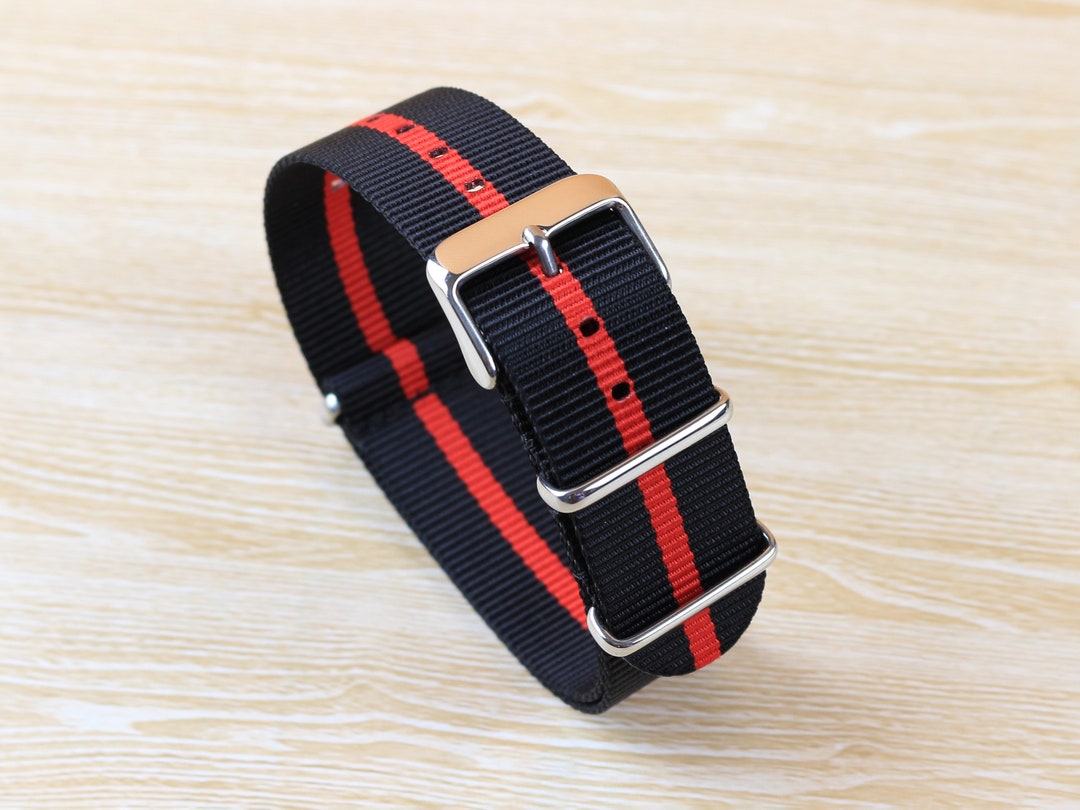 Striped NATO Watch Band 20mm Nato Strap 22mm Nylon Military Watch Band ...