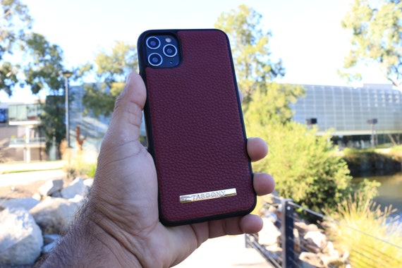 Maroon Phone Case I Phone 11 Pro Max Case Luxury Leather | Etsy
