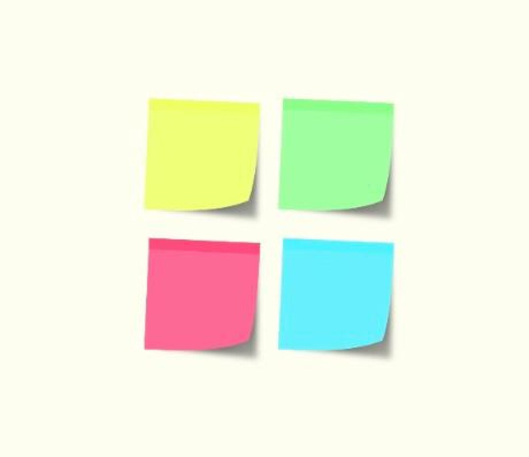 Neon Sticky Notes PNG Clipart: Planner Journal Elements (digital ...