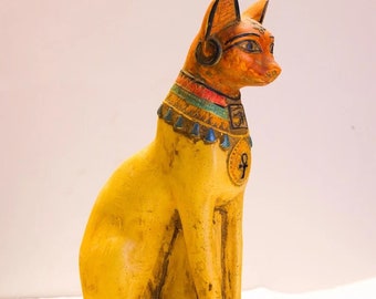 Ancient Egyptian Goddess Bastet Statuette , Ancient Egyptian Cat ...