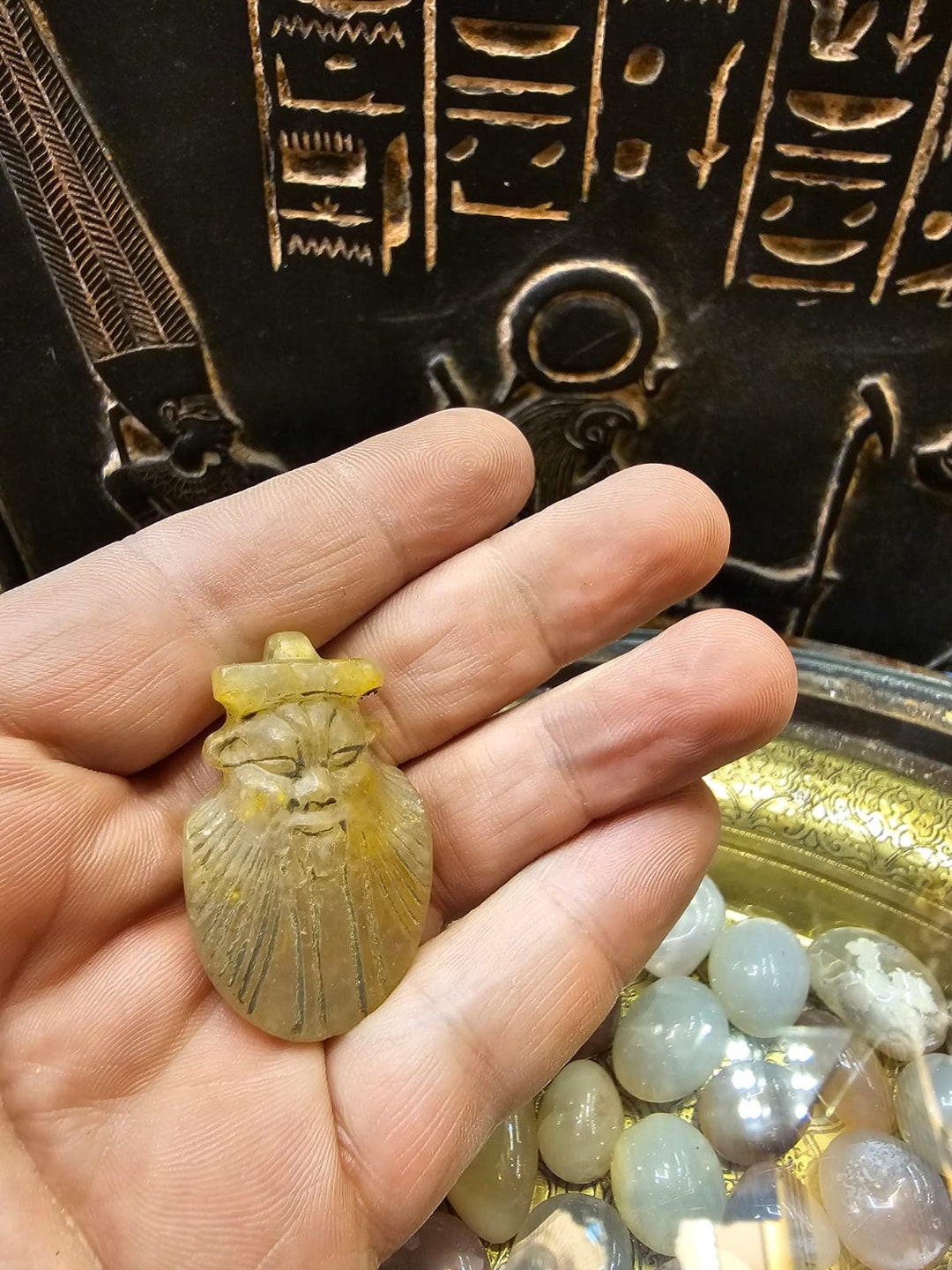 Egyptian God Bes as an Amulet - Handmade Amulet - Handmade Antique ...