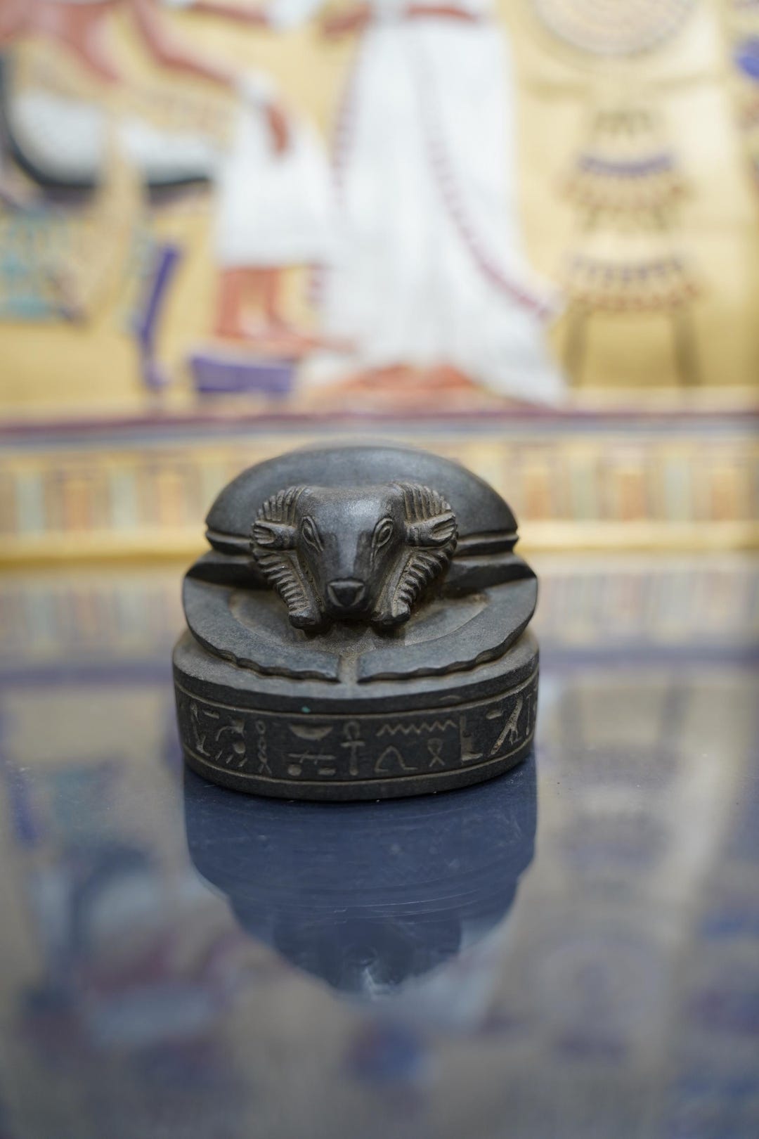 Amun Ram Scarab Sculpture, Amun Re Scarab, God Amun Scarab Handcrafted ...