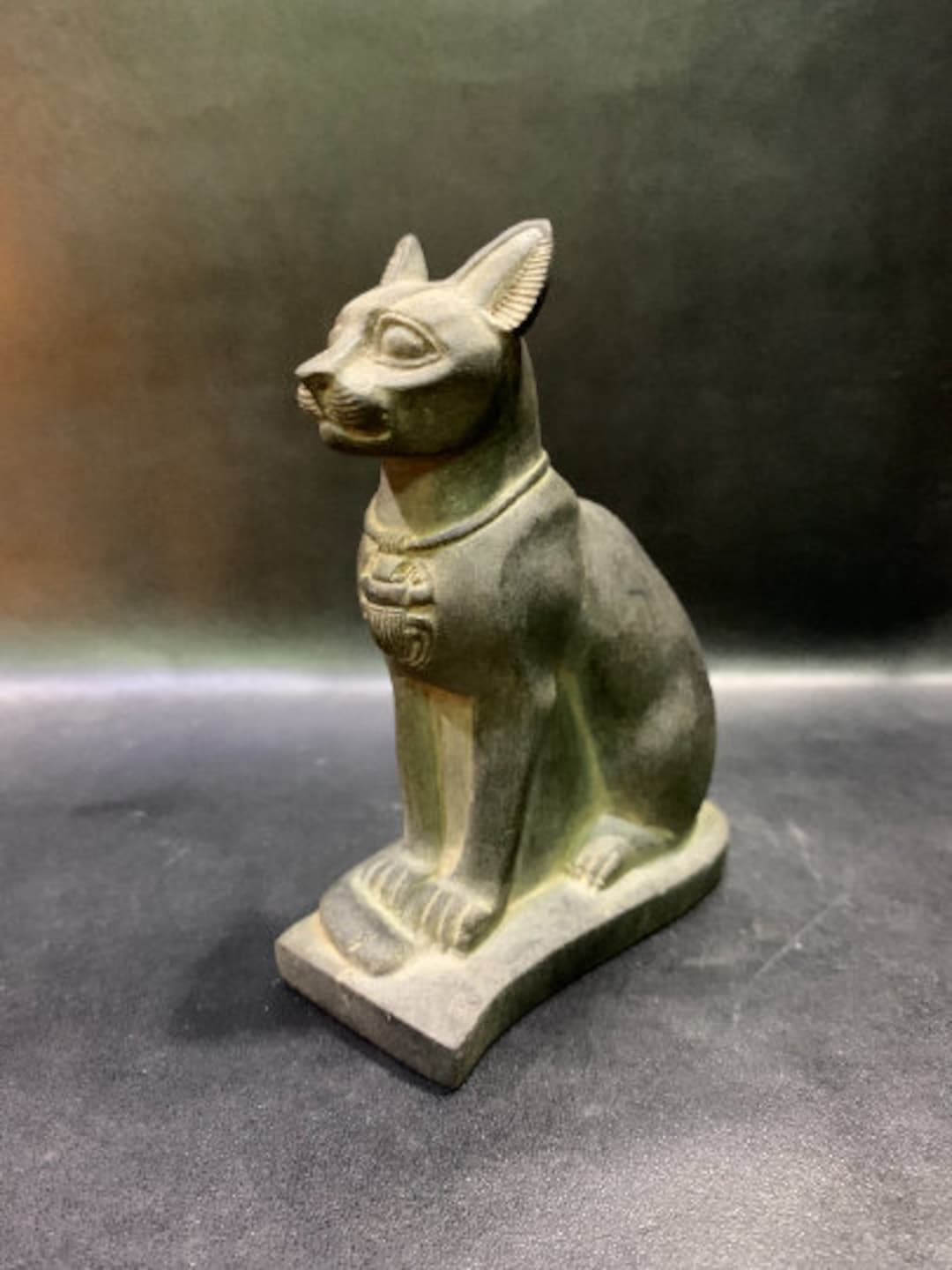Ancient Egyptian Cat Bastet Goddess Statue - Hand-carved Bastet Statue ...