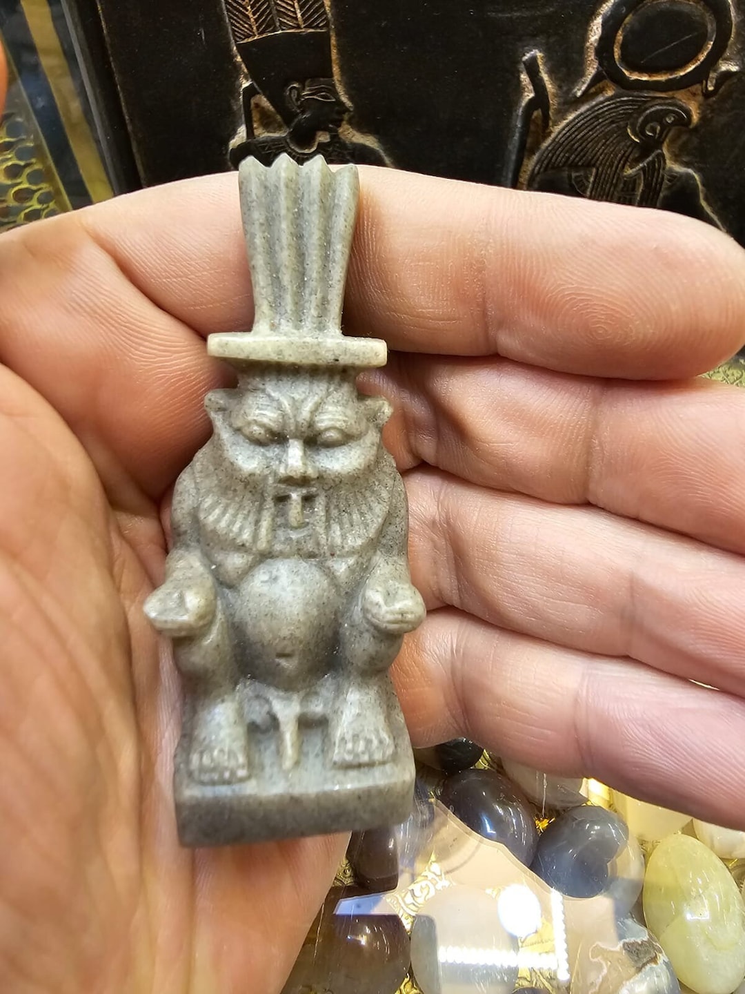 Egyptian Bes Figurine - God Bes - God of Joy and Happiness - Handmade ...