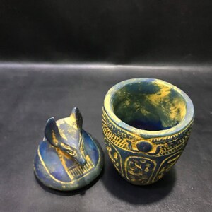 Canopic Jars Made From Natural Stone With the Old Touching and ...