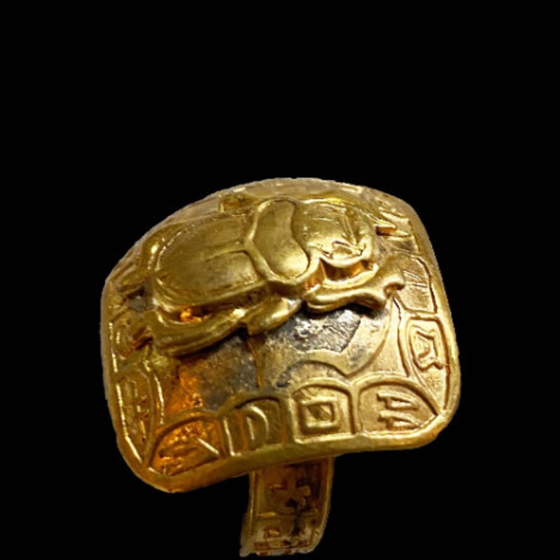 Gold Scarab Ring - Etsy