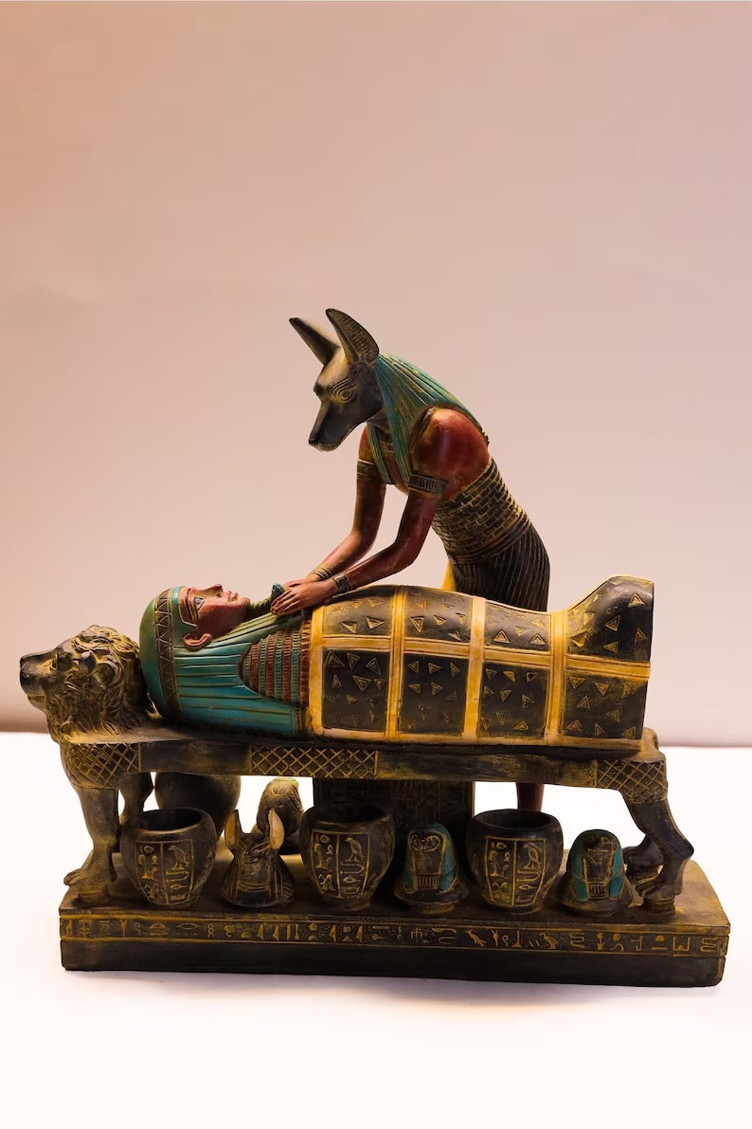 Egyptian God Anubis, the God of Mummification Anubis Statue With the ...