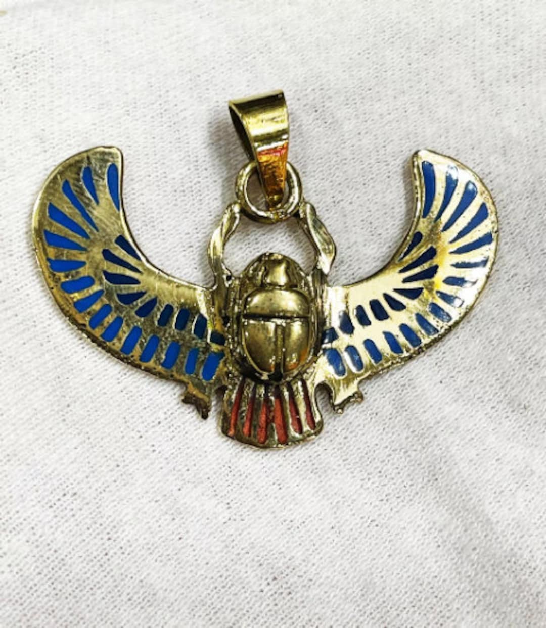 The Royal Winged Scarab Amulet - Handmade Amulet - Egyptian Scarab ...