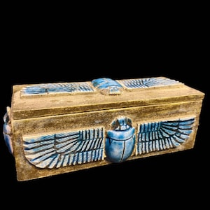 Hand-carved Egyptian Scarab Box - Handmade Antique - Handmade Decor - Etsy