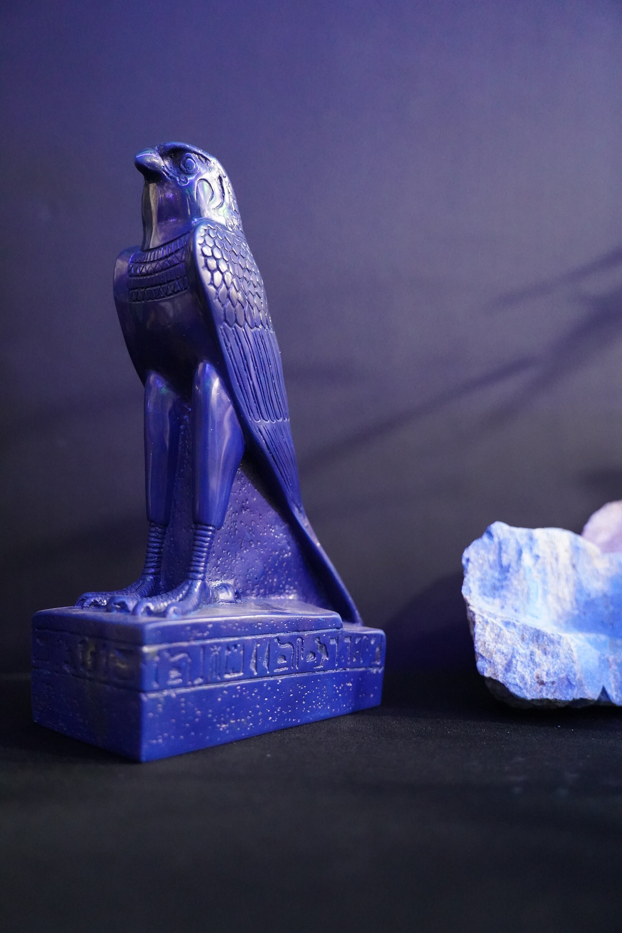 Blue Ancient Egyptian Horus Falcon - Sky Horus - God of the Sky - Horus ...