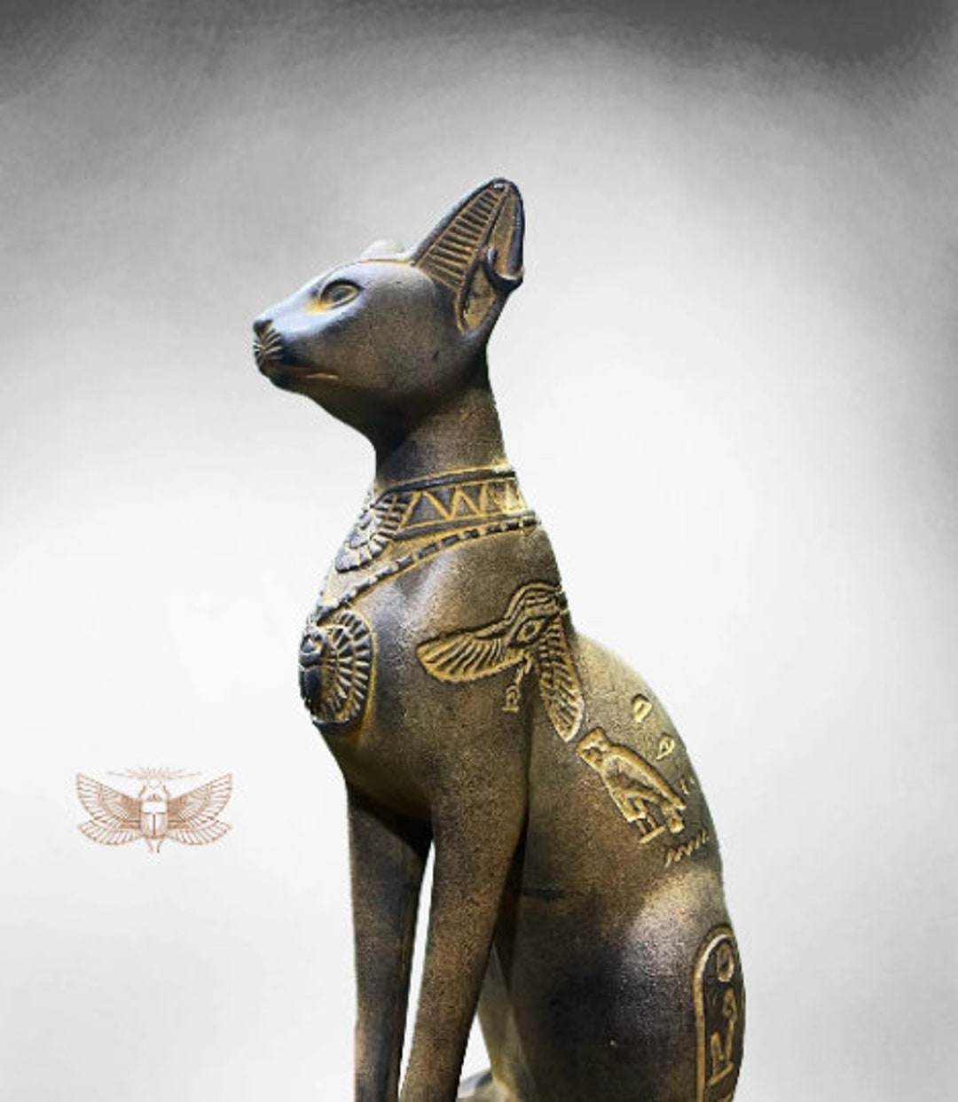 Bastet Goddess Statue - Hand Made in Egypt - Egyptian Cat Statue - Etsy