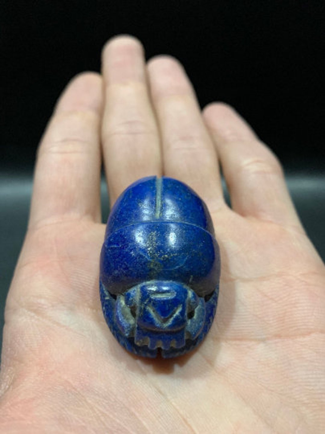 Rare Blue Scarab Beetle ( Symbol of Good Luck ) Made From Lapis Lazuli ...